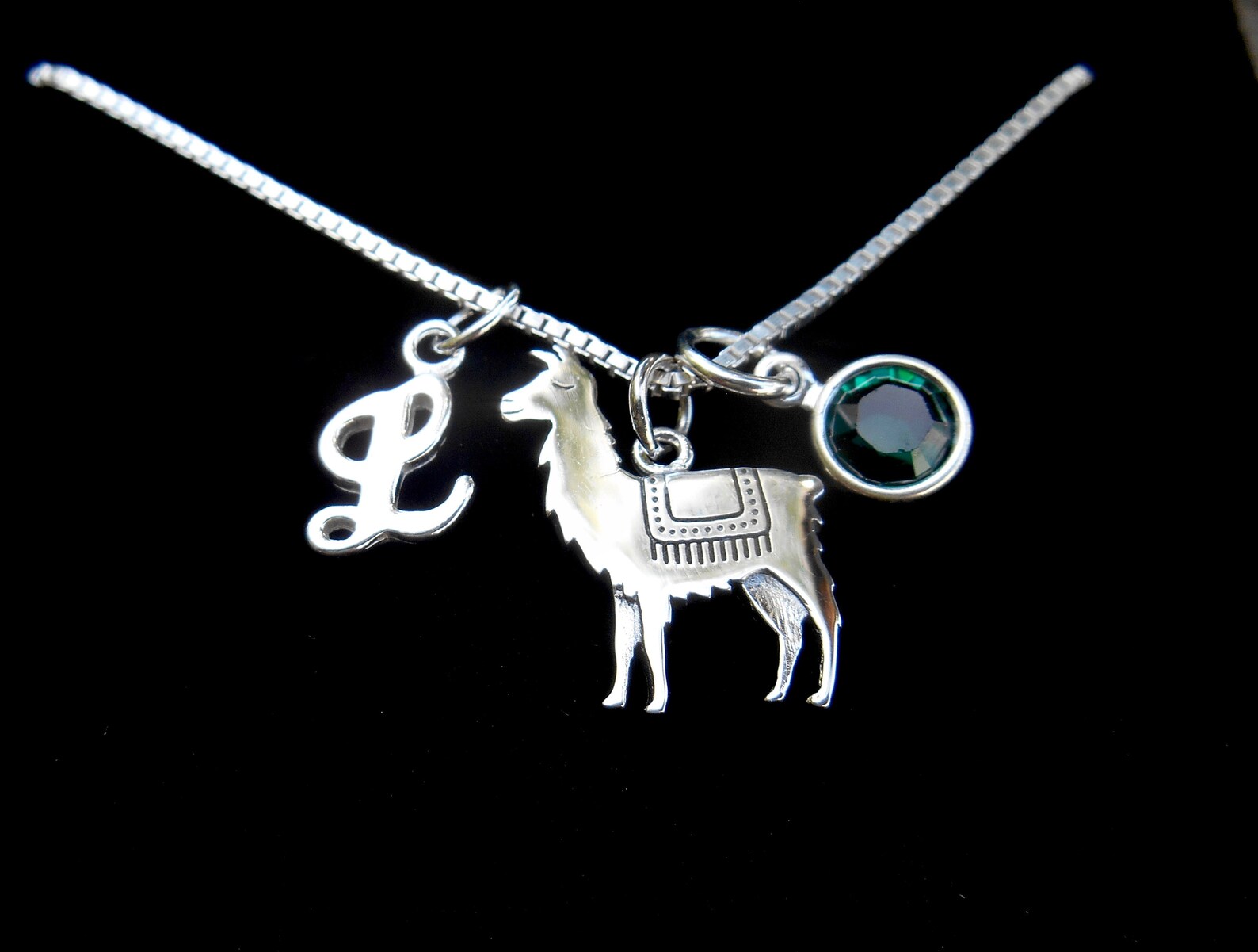 Llama Necklace Personalized Sterling Silver llama Mama Push | Etsy