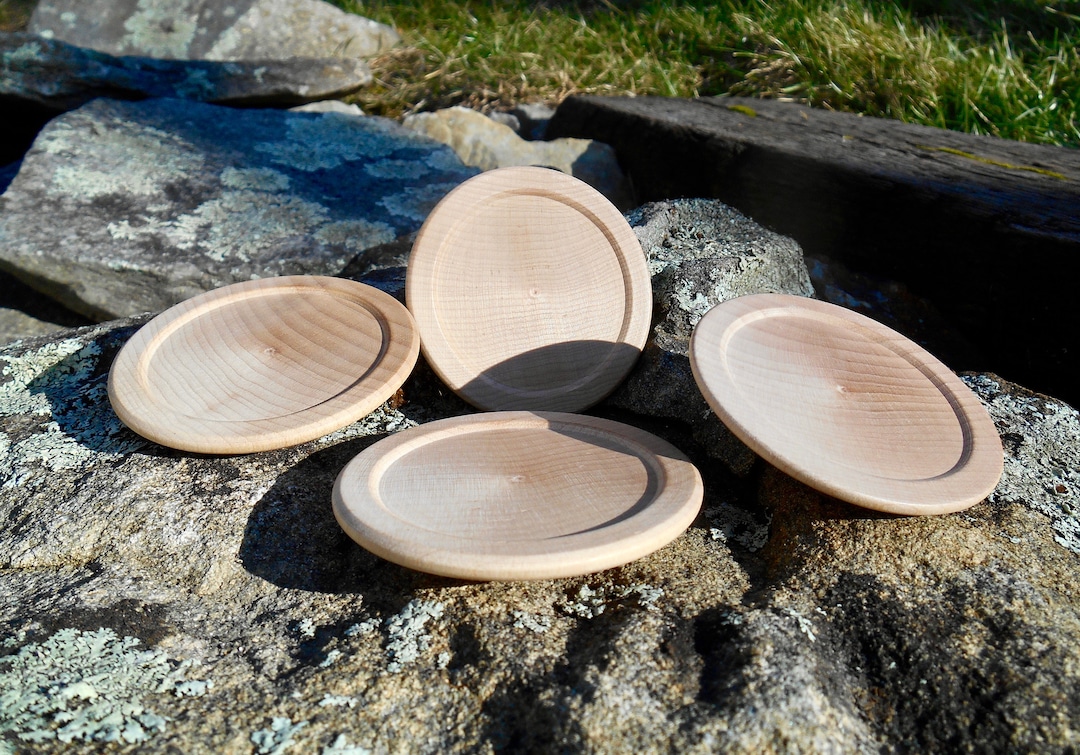 Miniature Wooden Plate, 2 1/2 Inch Plate, Doll Tea Party Plate, Waldorf ...