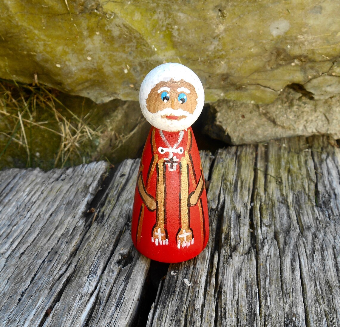 Saint Nicholas Peg Doll Santa Miniature Saint Nicholas - Etsy
