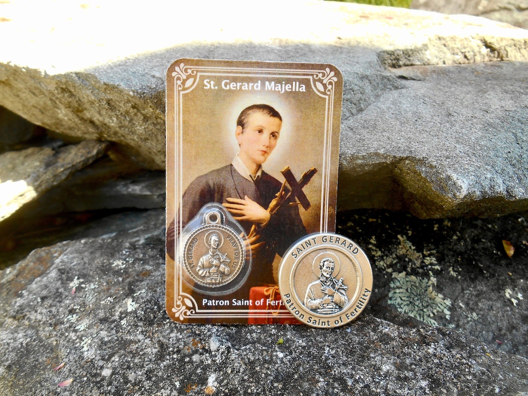 Saint Gerard Laminated Prayer Card With Medal, Includes Pocket Token ...