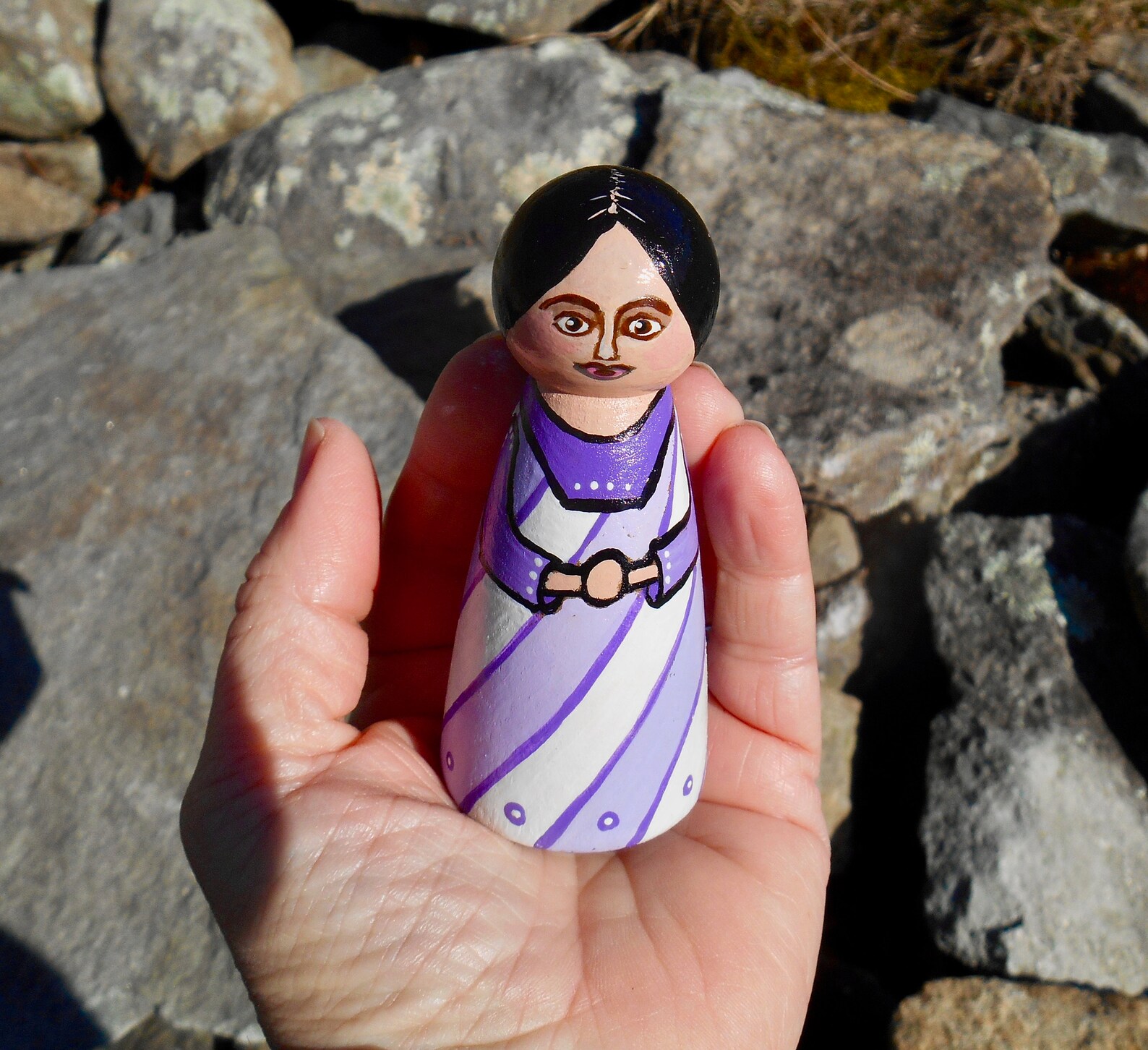 Princess Peg Doll, Wooden Peg Queen, Dollhouse Queen, Medieval Knight ...