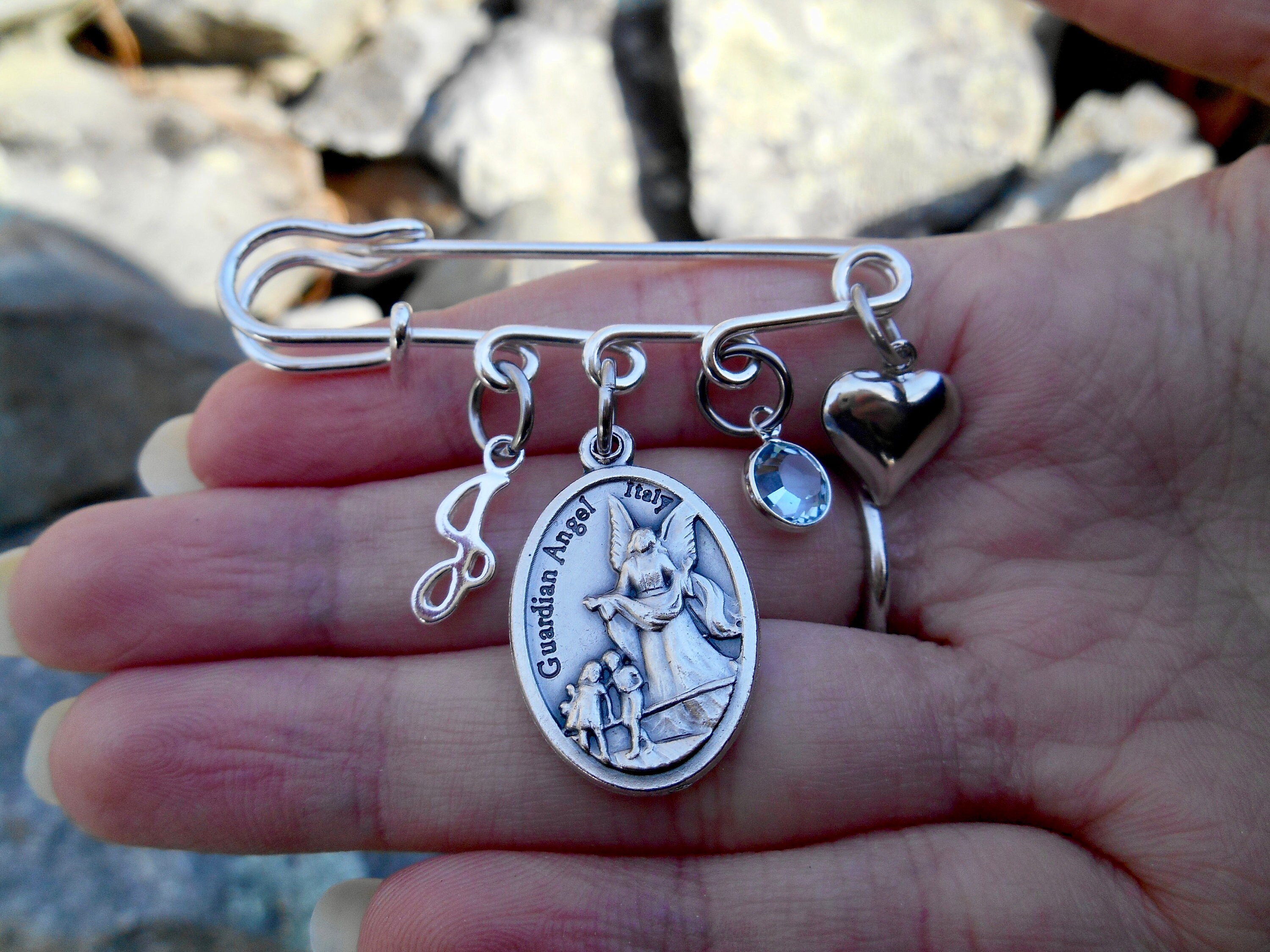 Guardian Angel Pram Pin Lab Coat Crib Protection Pin - Etsy