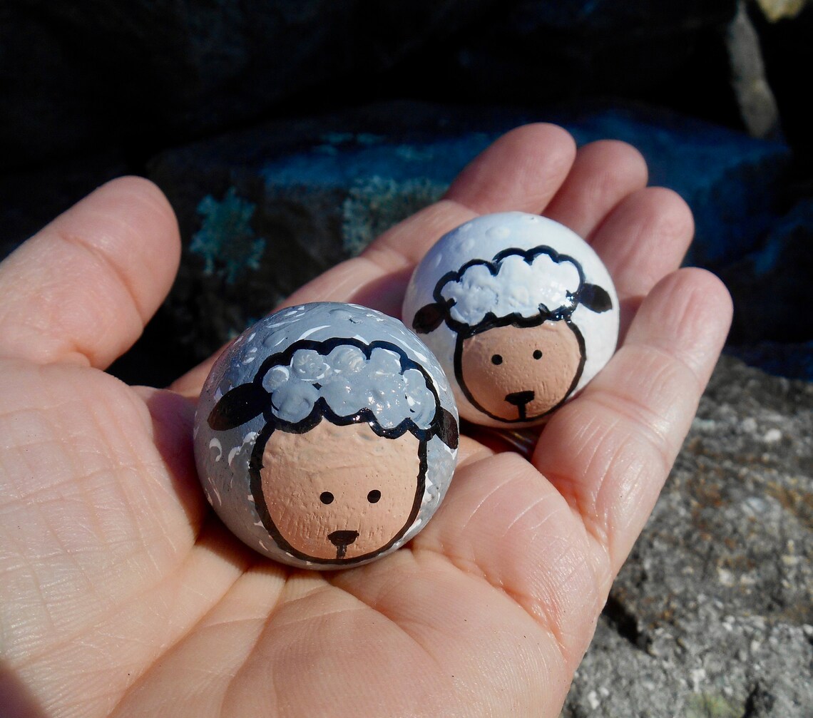 Wood Peg Doll Lambs Easter Lambs Sheep Peg Dolls Farm | Etsy