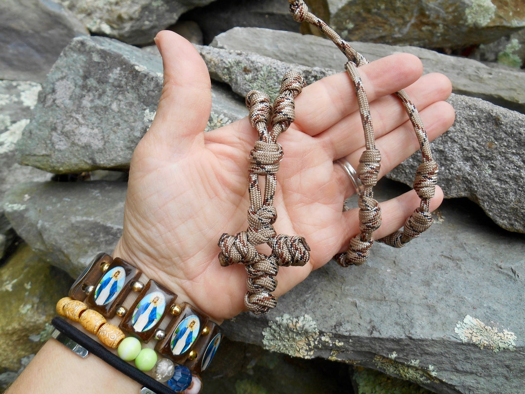 Rear View Mirror Rosary, Mens Paracord Rosary, First Car Gift, Pocket ...