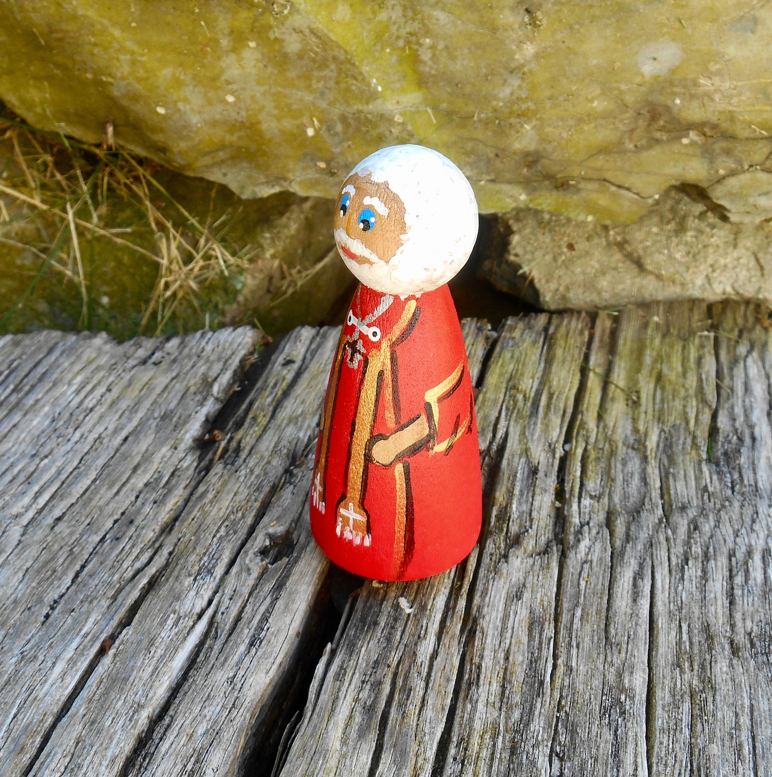 Saint Nicholas Peg Doll Santa Miniature Saint Nicholas - Etsy
