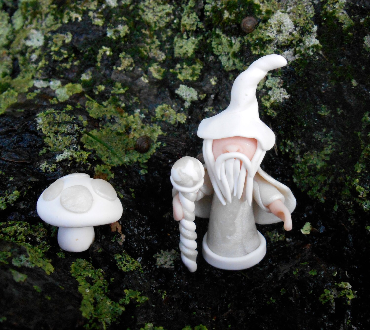 Miniature Polymer Wizard Teeny Clay Magic Wizard Woodland | Etsy