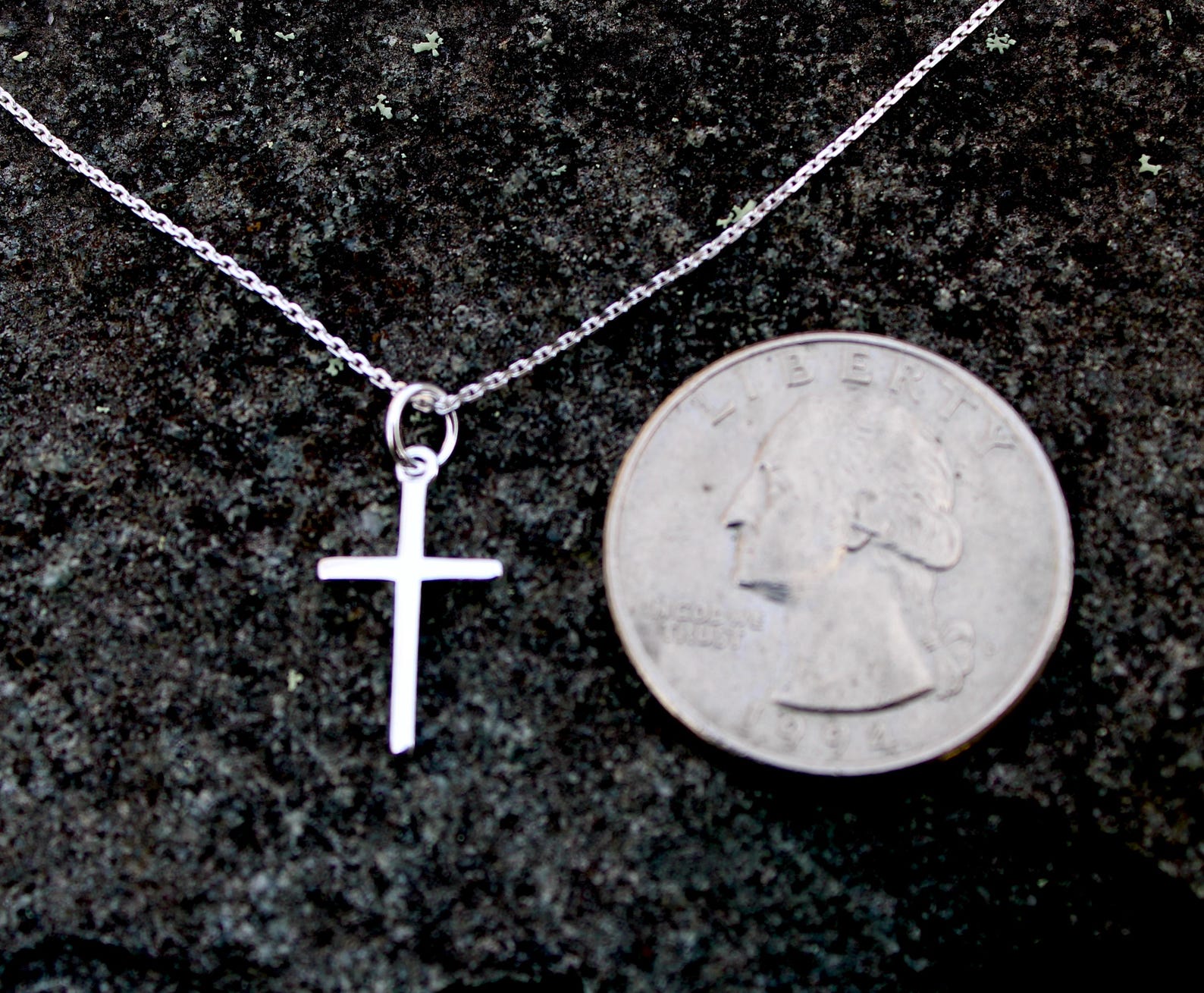 Simple Sterling Silver Cross Necklace, Cross Pendant, Religious Jewelry ...