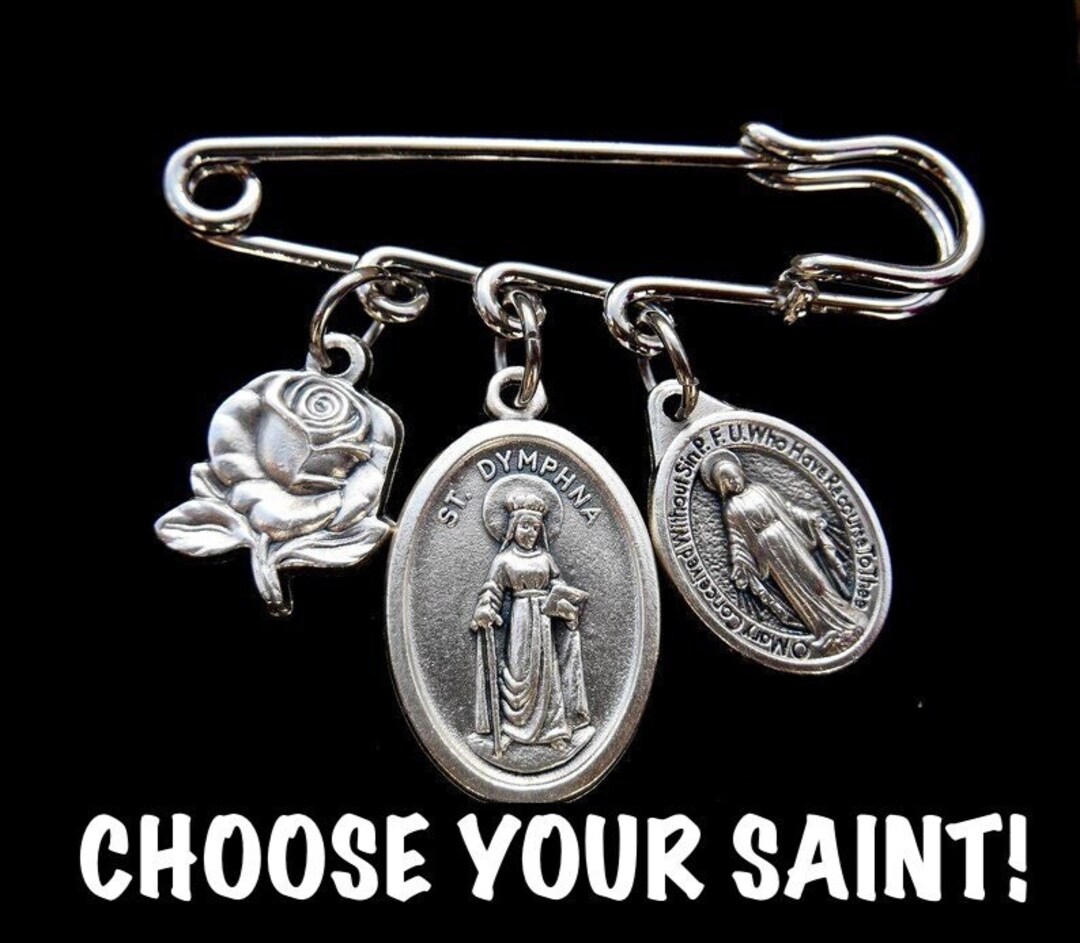 Choose Your Saint Pin, Backpack/purse Pin, Car Seat, Pram, New Born ...