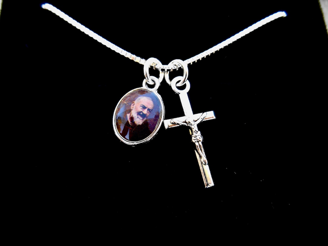 Saint St Padre Pio - Tiny Father Pio Charm - Enamel St Pio - Patron ...