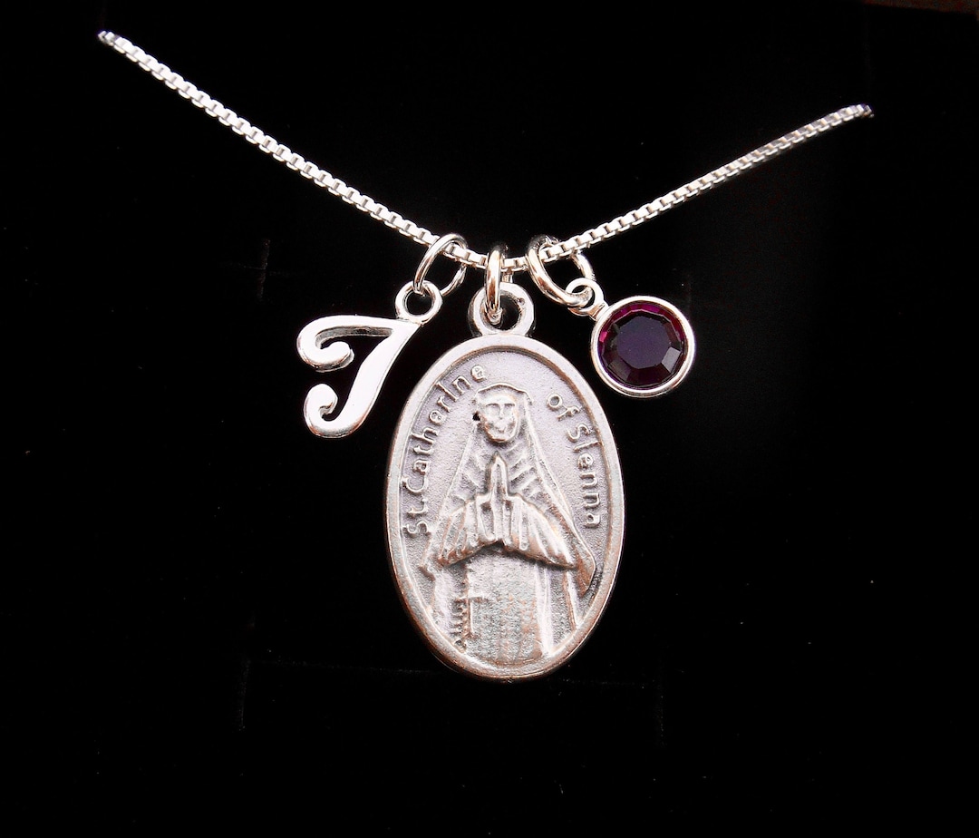 St. Catherine of Siena, Medal Charm Pendant Necklace, St Catherine ...
