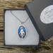 XL Blue Enamel Miraculous Medal Miraculous Necklace Catholic - Etsy
