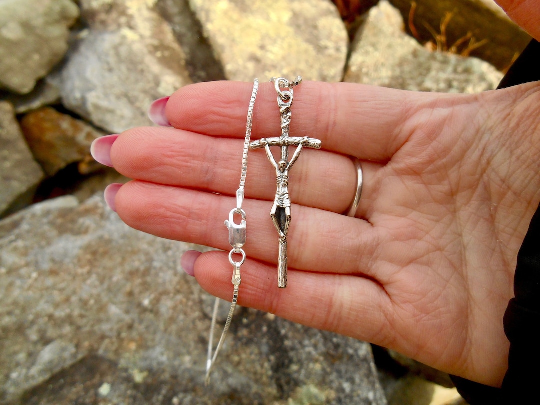 JP II Papal Crucifix Necklace, Pope Crucifx, Alloy Crucifix, Saint John ...
