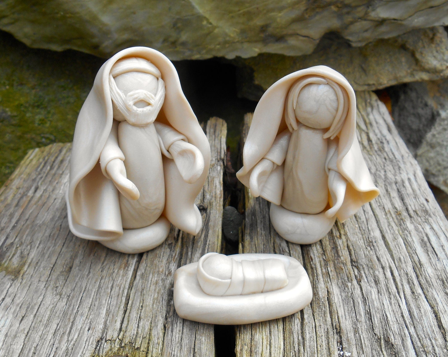 Modern Nativity Set Miniature Polymer Clay Nativity Unique - Etsy