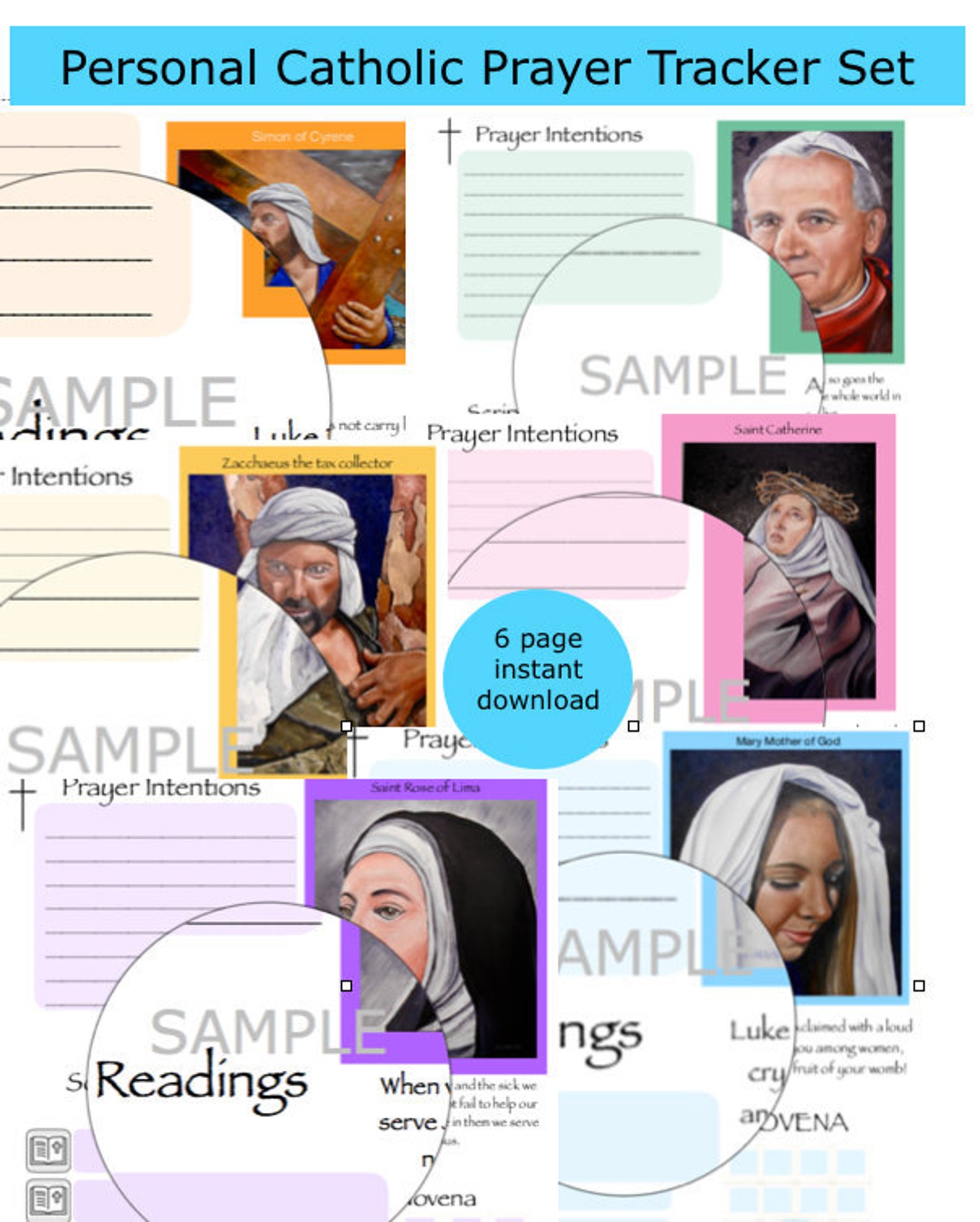 Catholic Prayer Tracker Travel Prayer Log Prayer Intensions | Etsy