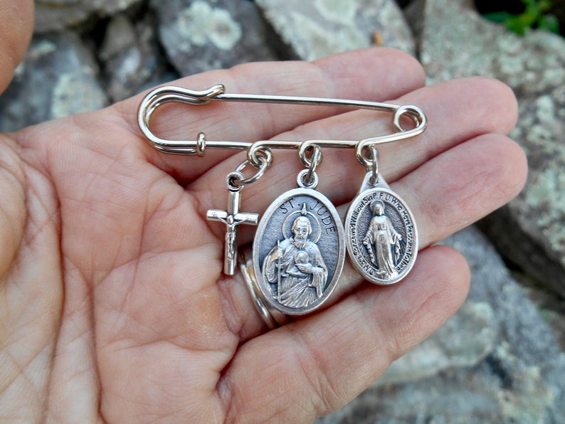 St Jude Pin Backpack Lab Coat Pram Stroller Cradle Car - Etsy