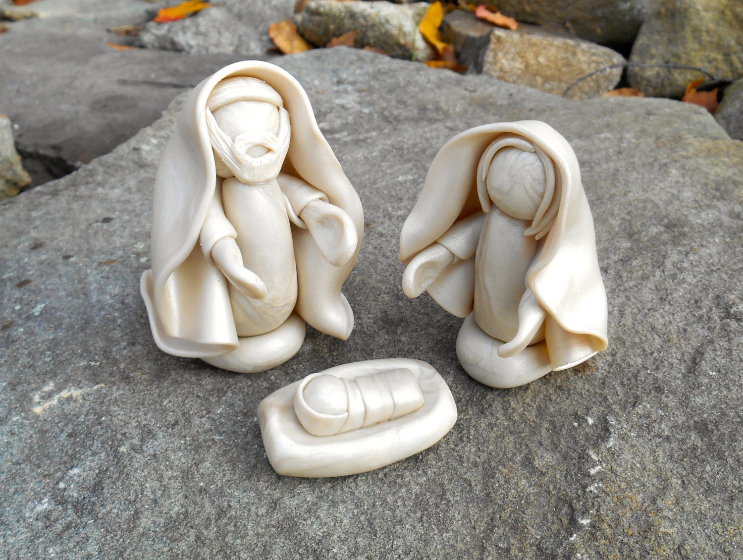 Modern Nativity Set Miniature Polymer Clay Nativity Unique - Etsy