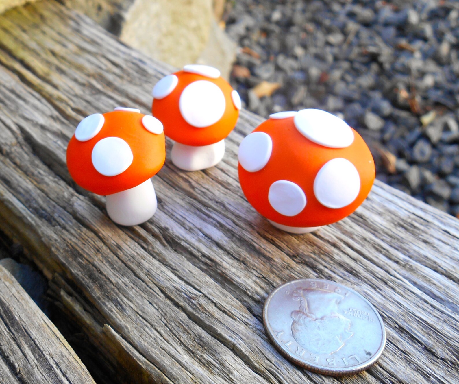 Miniature Toadstools Fairy Garden Mushroom Polymer Clay - Etsy