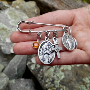 St Christopher Pin- Backpack- Lab Coat- Pram- Stroller- Cradle- Car ...