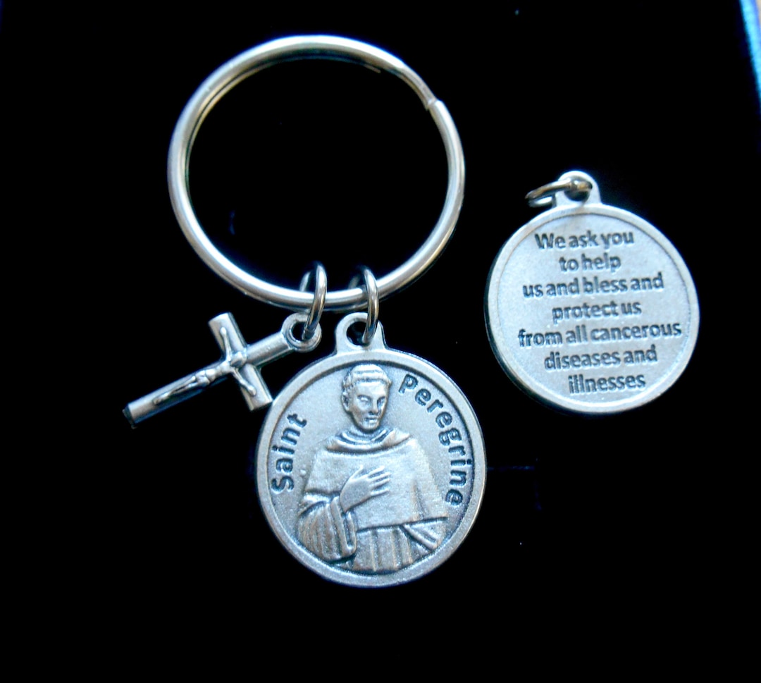 Saint PEREGRINE Keychain-patron Saint of Cancer- St Peregrine- Split ...
