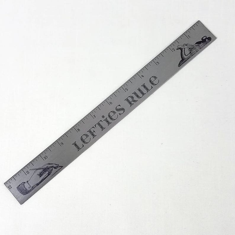 Lefties Rule Left Handed 12 or 18 Metal Ruler | Etsy