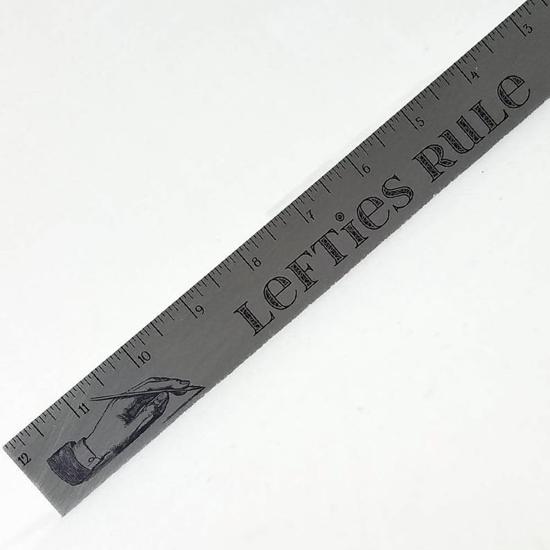 Lefties Rule Left Handed 12 or 18 Metal Ruler | Etsy