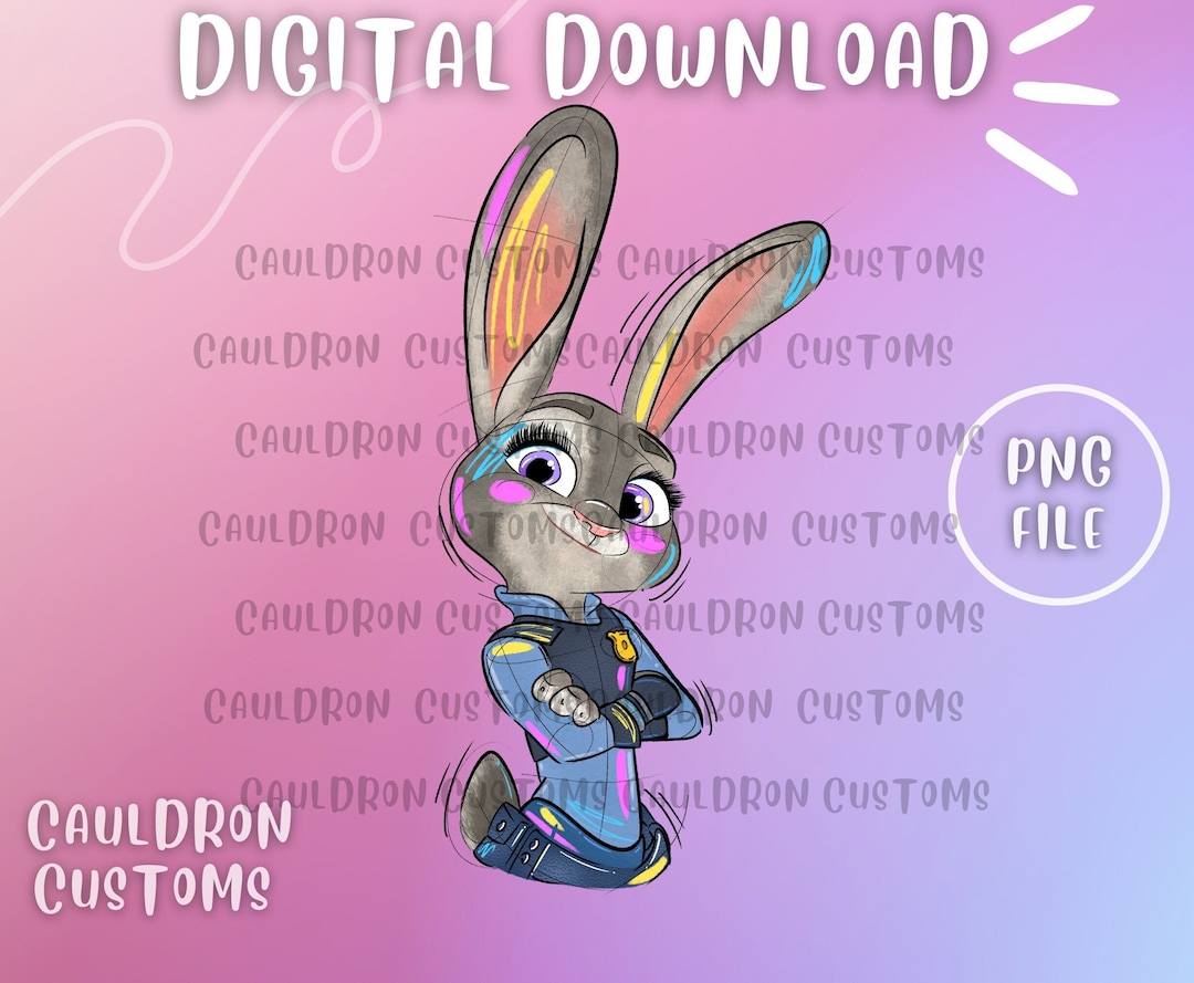 Bunny Cop 4 PNG Set Digital Download | Digital Art | PNG File | Art ...