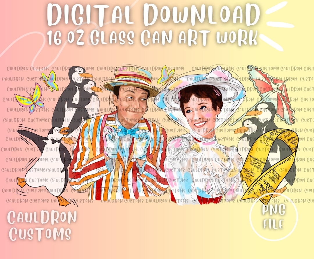 Jolly Stroll 16 Oz Glass Can Artwork | Digital Art | PNG File ...