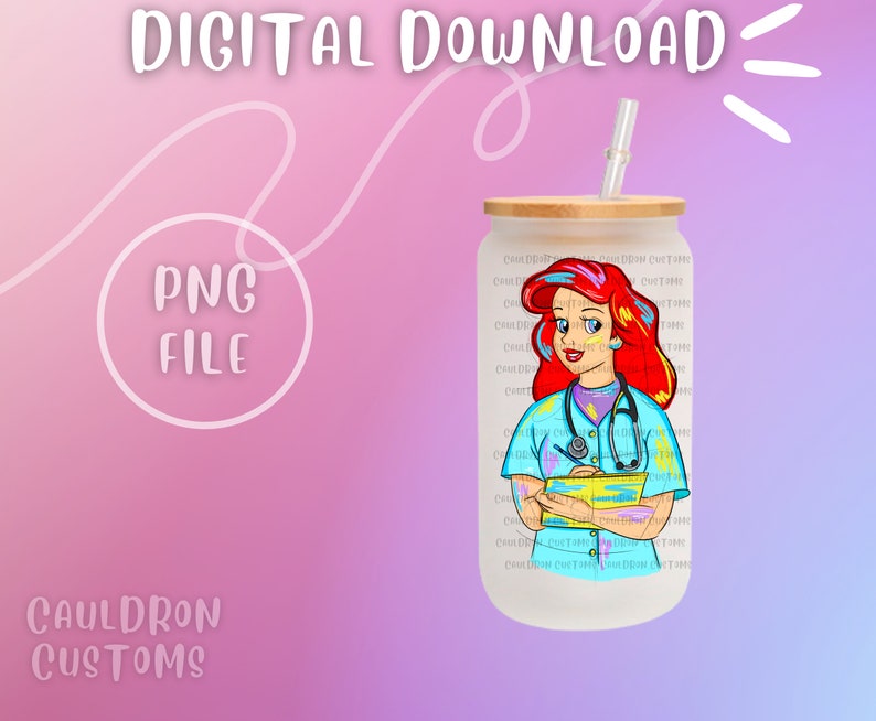 Mermaid Nurse PNG Digital Download Digital Art PNG File - Etsy