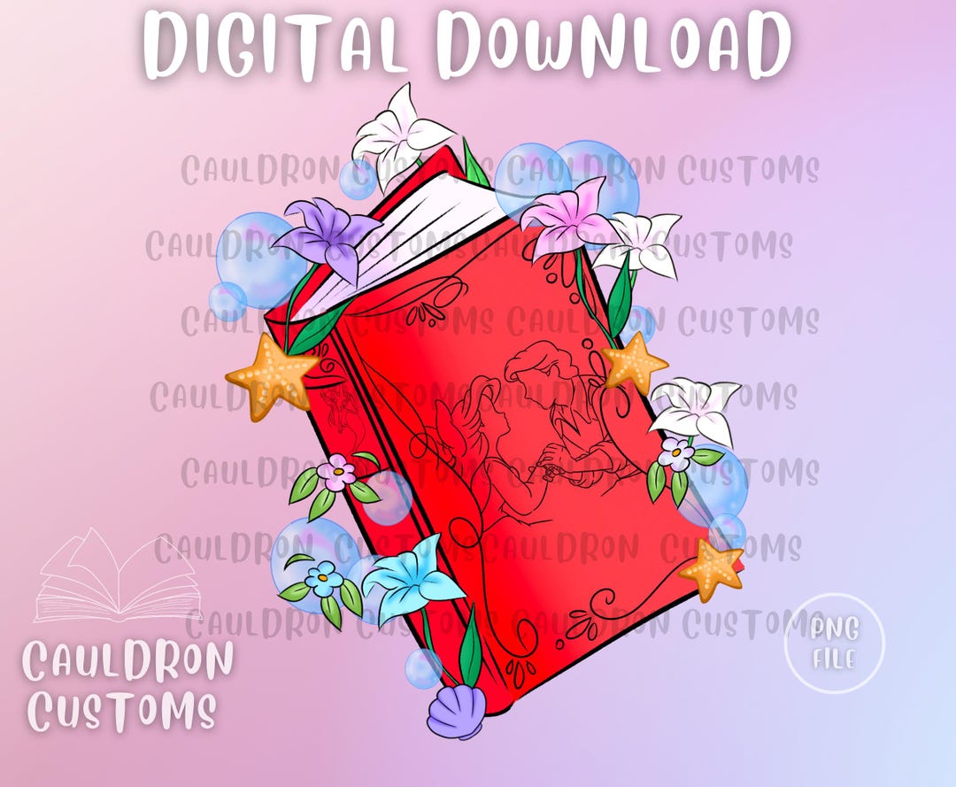 Red Princess Book PNG | Digital Art | File | Bookish Art | Sublimation ...