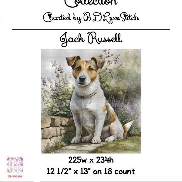 Jack Russell Cross Stitch Pattern - Etsy