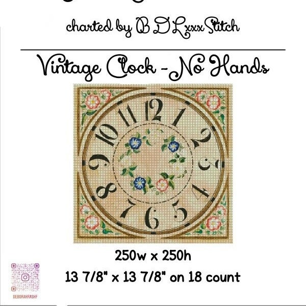 Cross Stitch Clock - Etsy