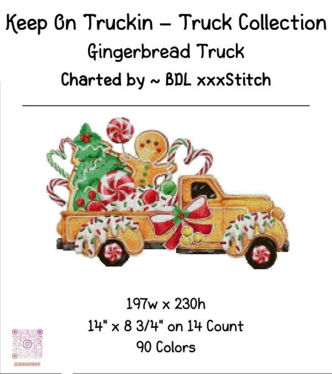 Gingerbread Truck ~ Cross Stitch Pattern - Etsy
