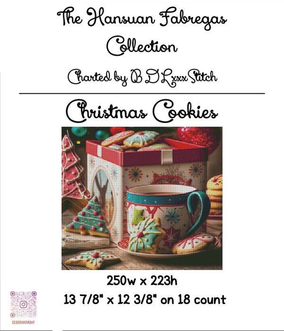 Christmas Cookies Cross Stitch Pattern ~ Original Artwork by Hansuan ...