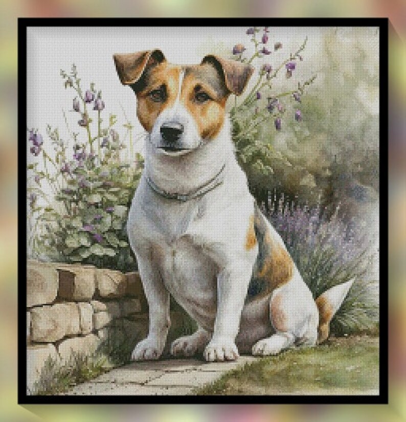 Jack Russell Cross Stitch Pattern Original Artwork by ...