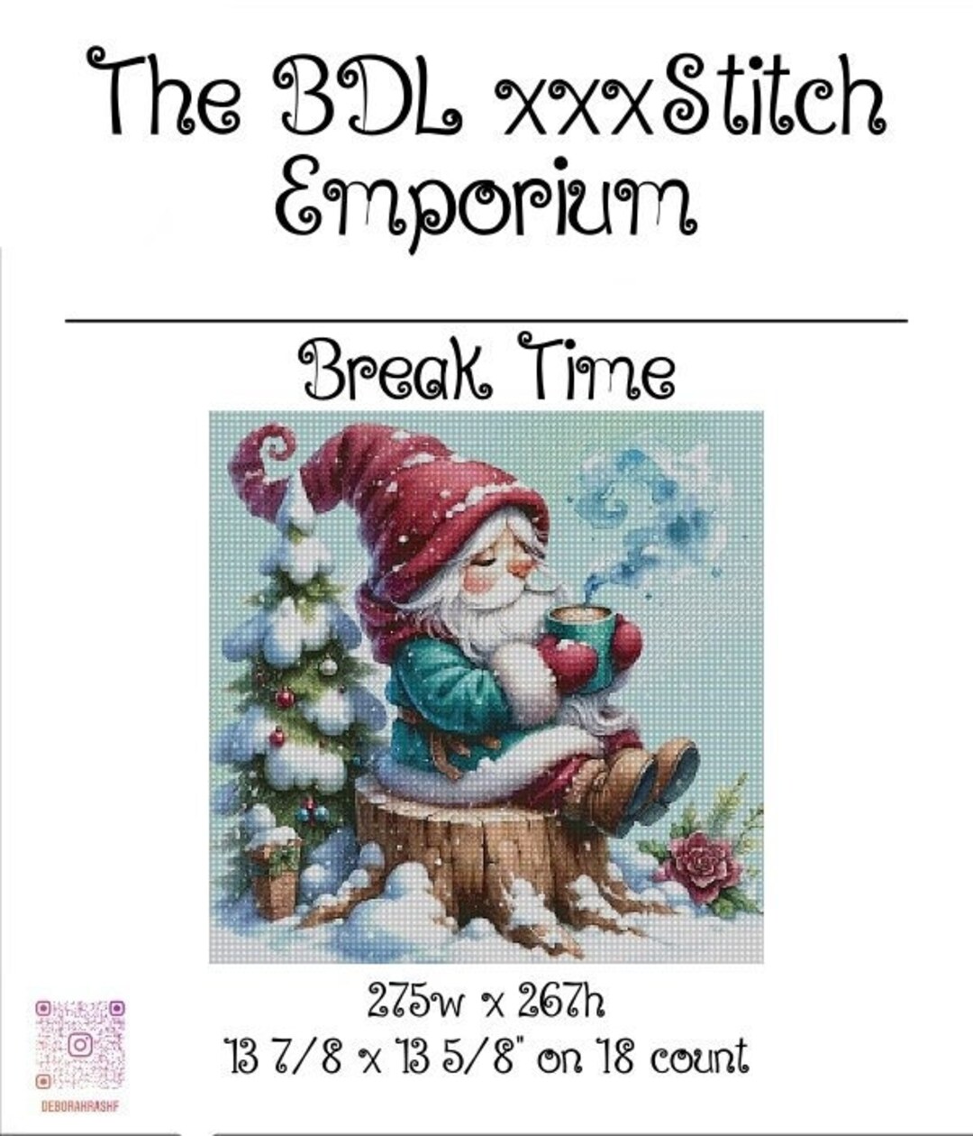 Break Time Cross Stitch Pattern ~ Original Artwork by Josh C. - Etsy