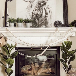 Snowball Felt Ball Garland - Etsy