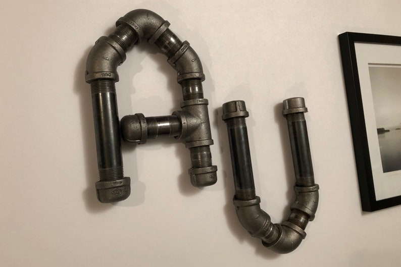 Large Black Pipe Alphabet Series 11 Tall Capital Letter - Etsy
