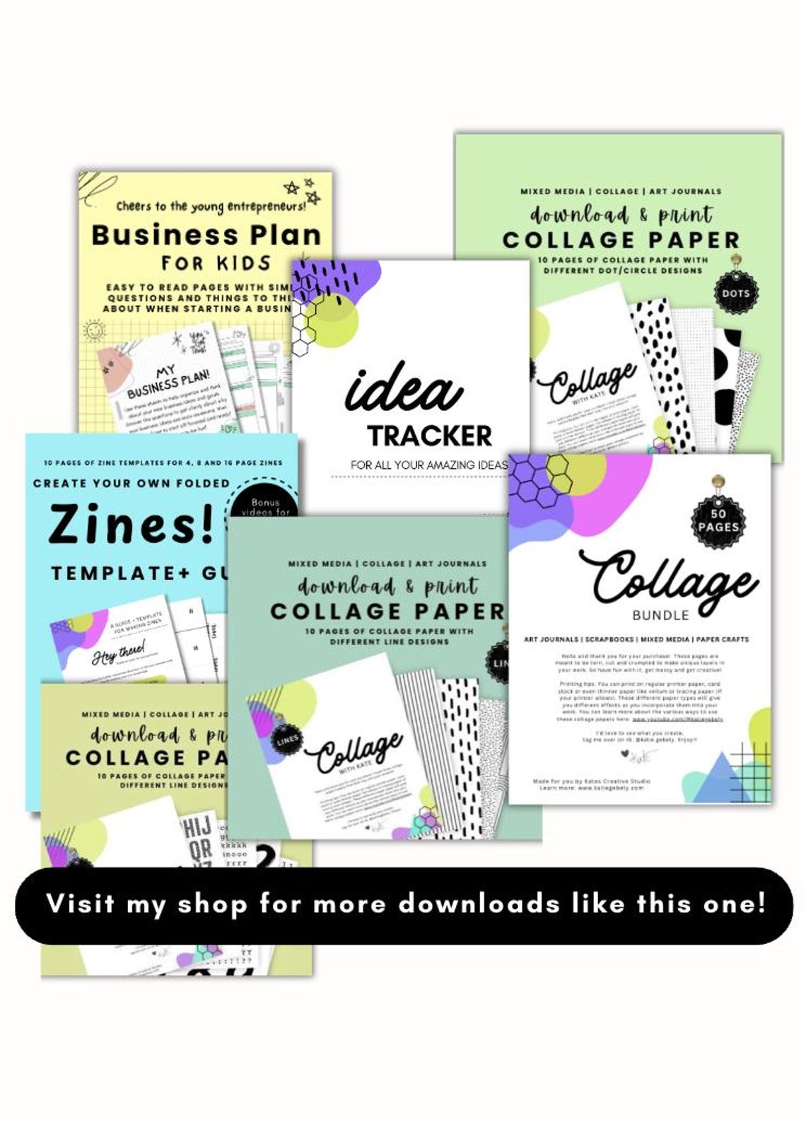 Editable Modern Zine Template With Canva, 8-page Zine, Zine-making for ...