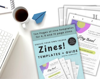 Editable Modern Zine Template With Canva, 8-page Zine, Zine-making for ...