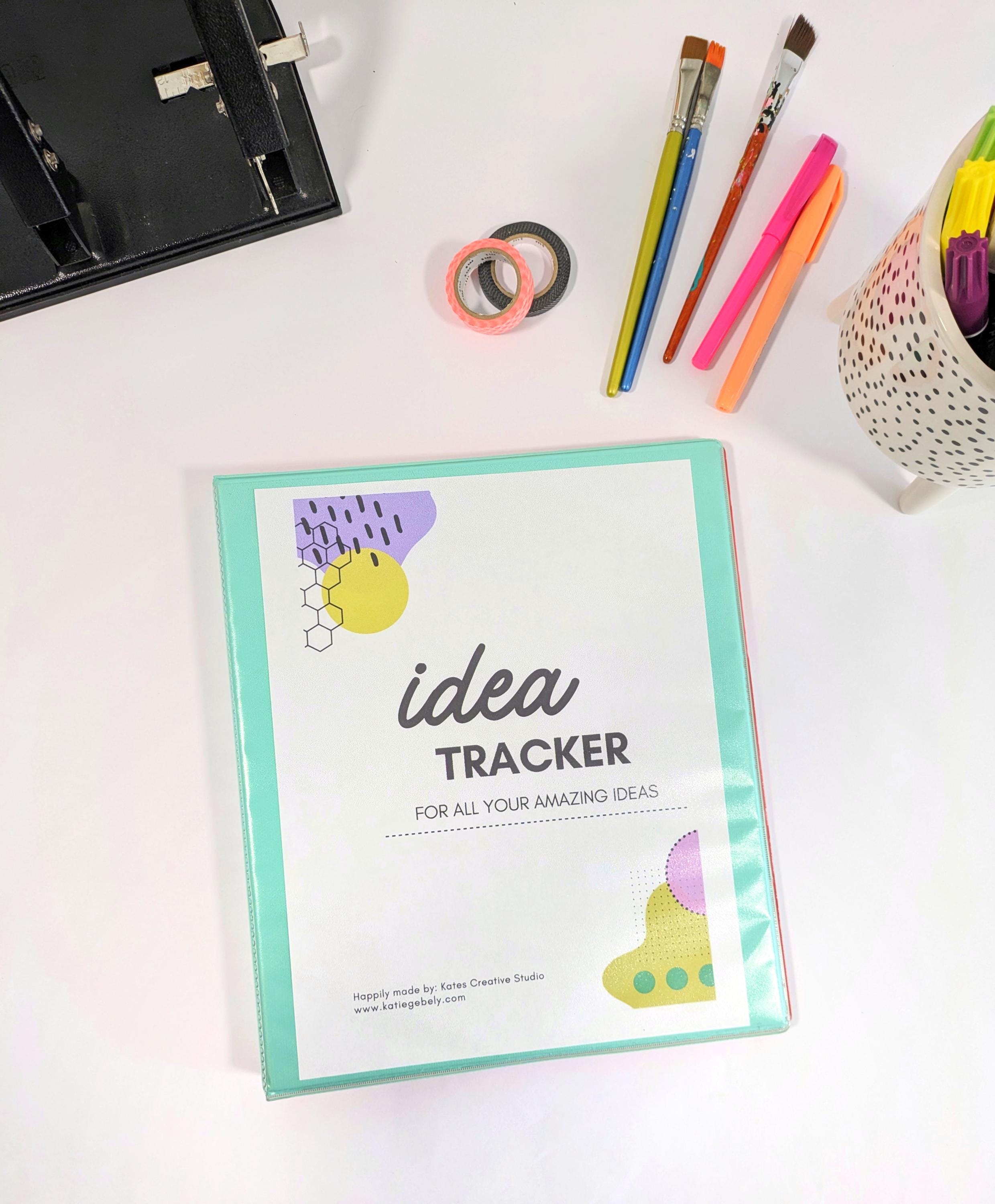Idea Tracker, Organizer for Creatives, Artist Minimal Worksheets ...