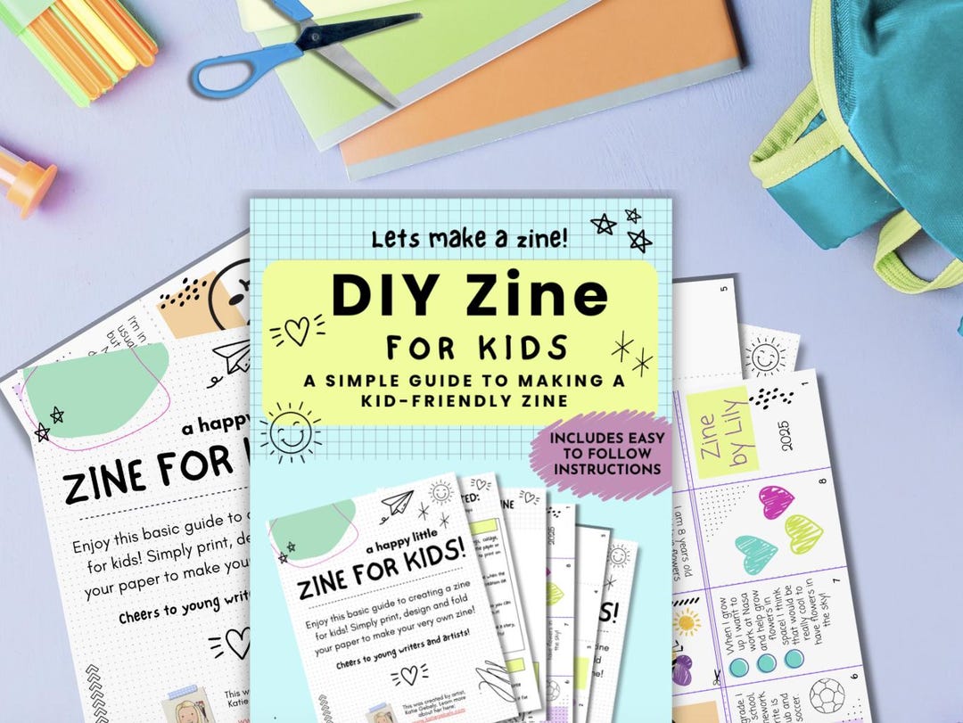 DIY Zine for Kids, 8-page Zine Template, Kid-friendly Zines, Easy Gift ...