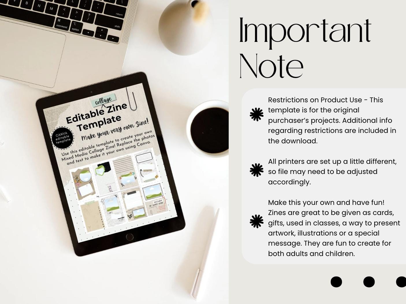 Editable Collage Zine Template: DIY 8-page Booklet (canva) - Etsy