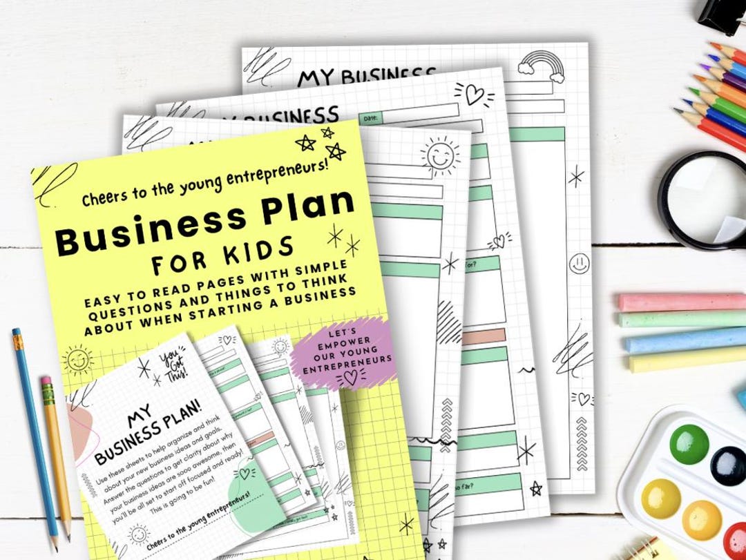 Simple Business Plan for Kids, Easy to Use Business Planning, Children ...