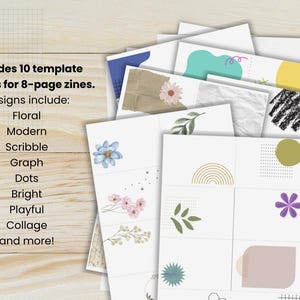 A4 Zine Template Bundle: 8-page Mini Zine Layouts (digital Download PDF ...