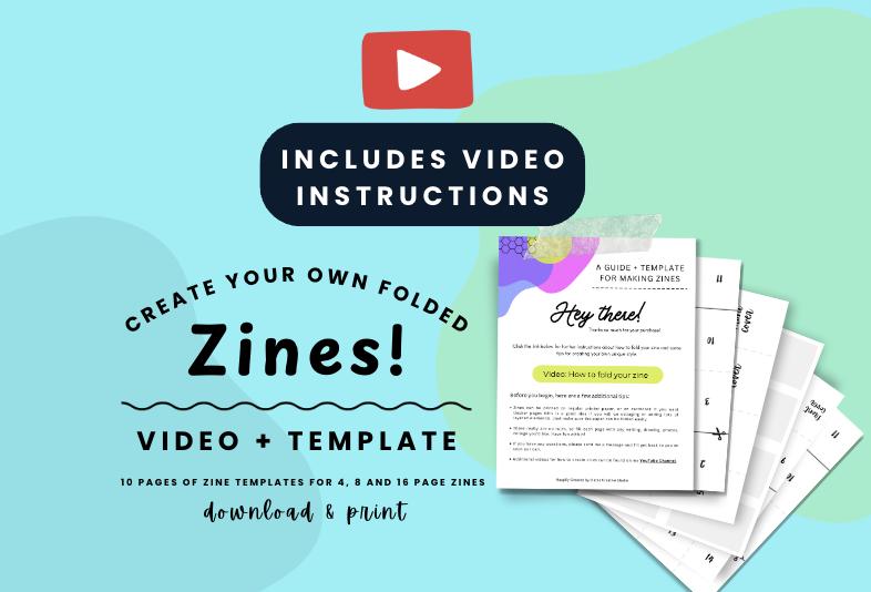 Folded Zine Template: DIY Mini Booklet (digital Download) - Etsy