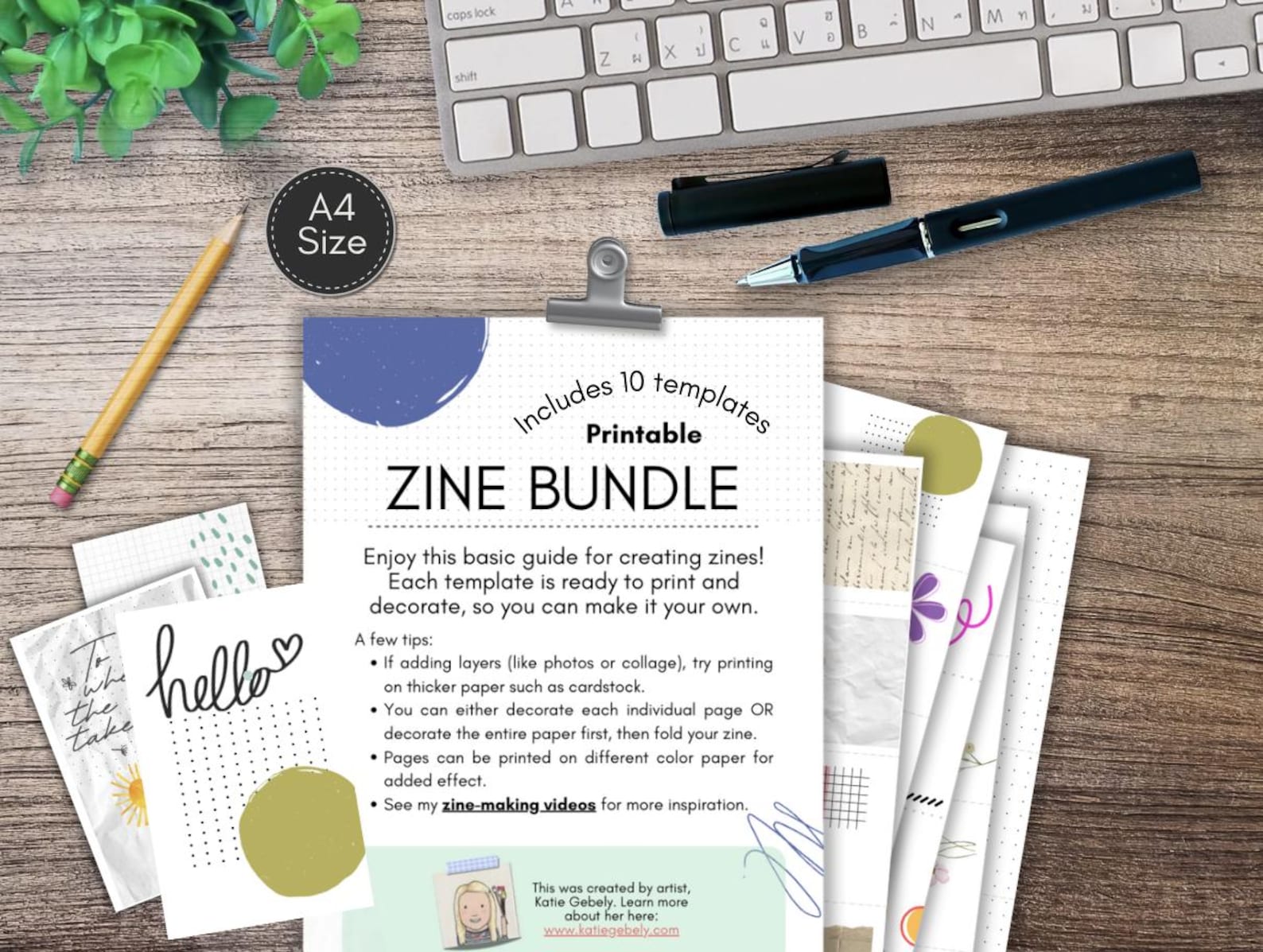 A4 Zine Template Bundle: 8-page Mini Zine Layouts (digital Download PDF ...