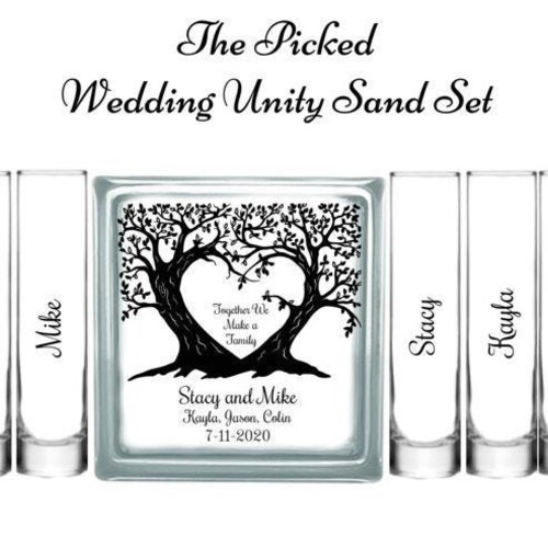Blended Family Sand Ceremony Set Unity Candle Alternative - Etsy
