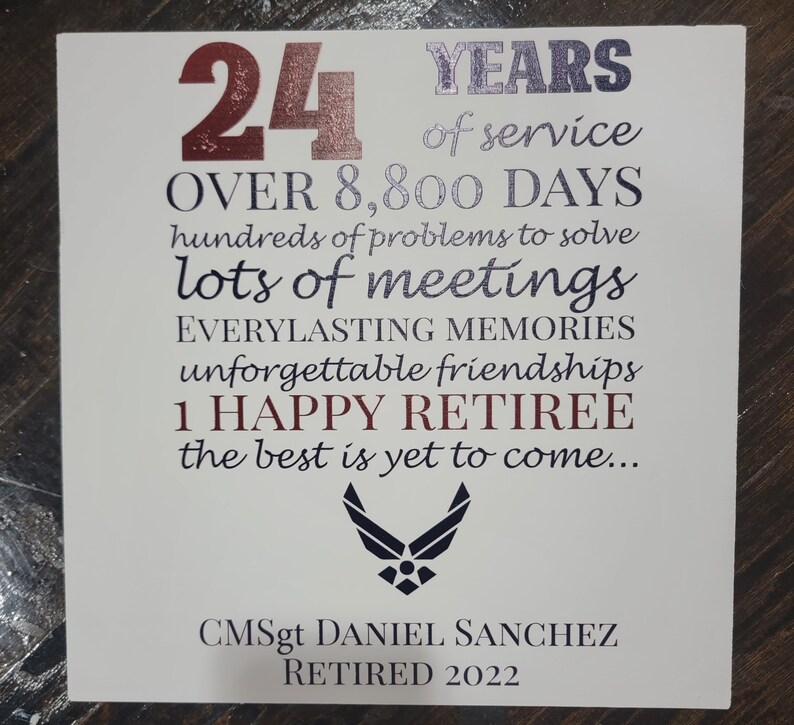 Military Retired Gift Gift for Her Gift for Him - Etsy