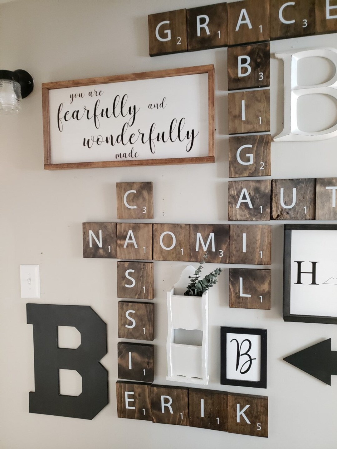 Small 2.5 X 2.5 Scrabble Tile-rustic Farmhouse Wood Wall Décor - Etsy