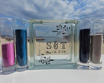 Unity Sand Ceremony Set, Unity Wedding Kit, Rustic Unity Set, Mason Jar ...